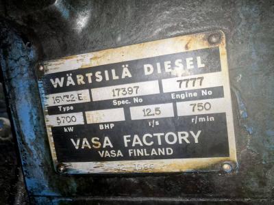 China Used Wartsila Diesel Generator 5700KW Diesel Generator Set With ABB Generator for sale