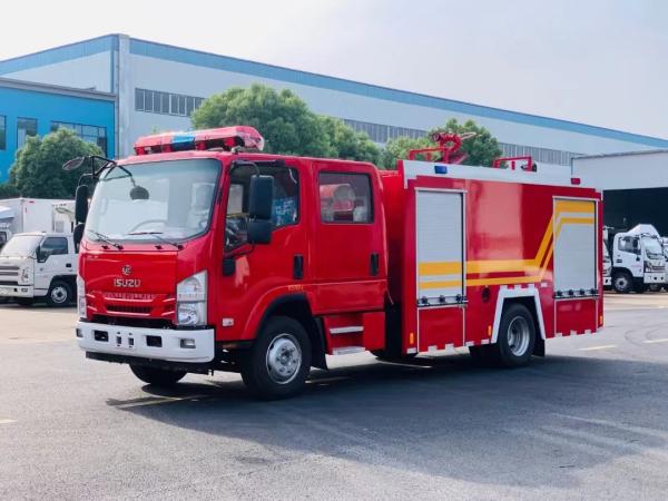 Quality ISUZU 700p 6 Wheeler 190HP Water Tender Fire Truck , Fire Rescue Vehicle 4*2 for sale