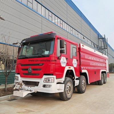 China HOWO 12 Wheels 8X4 Water Rescue Fire Truck 351hp-450hp Fire Engine Fire Truck for sale