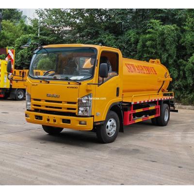 China ISUZU 130HP 10cbm Mobile Sewage Suction Vehicle Vacuum Sludge Suction Truck for sale
