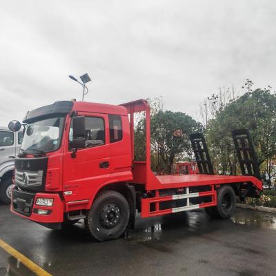 China Dongfeng Self Loading Flatbed Excavator Transport Truck , Harvester Transport Truck for sale