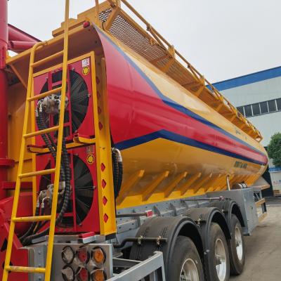 China 60m3 30 Tons Chicken Food Bulk Feed Trailer Animal Bulk Feed Delivery Tank Conveyor Transport Trailer for sale