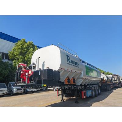 China 3 Axles Transport Bulk Powder Truck Transport Grain Animal Feed Tank Truck Trailer for sale