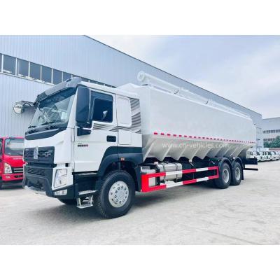 China HOWO Bulk Feed Truck Carbon Steel Feed Grain Truck For Feed Grain Delivery for sale