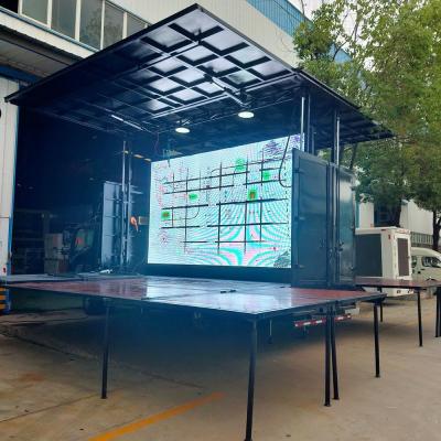 China JAC 4X2 6 Wheels Mobile LED Truck Advertising Outdoor Hydraulic Wings Van for sale