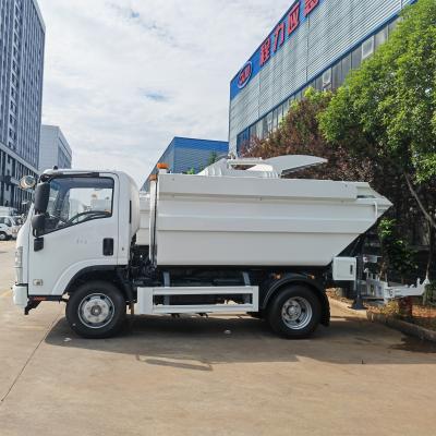 China Isuzu Rear Loader Garbage Truck  Food Waste Disposal Truck For Efficient Garbage Compression for sale