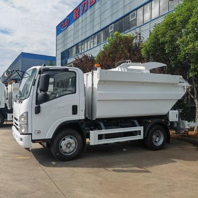 China Isuzu Rear Loader Garbage Truck  Food Waste Disposal Truck For Efficient Garbage Compression for sale