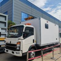 Quality HOWO Refrigerator Truck , Refrigerated Cargo Van Box Truck for Mobile Workshop for sale