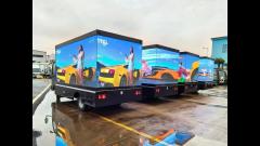 Véhicule publicitaire LED Isuzu et camion d'affichage, camion publicitaire mobile à écran LED