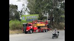 FAW Camion à plateau lourd 190 chevaux Excavateur à plateau bas Camion de transport