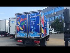 Autocarro furgonato refrigerato con celle frigorifere Dongfeng Dollicar da 5 tonnellate