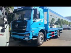 Dongfeng 20ft 20 Foot Flatbed Container Lorry Carrier Moving Hauling Transport Truck With Twist Locks