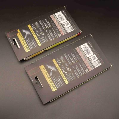 Cina Charming Black Paper Retail Package Box For Tempered Glass Screen Protector in vendita
