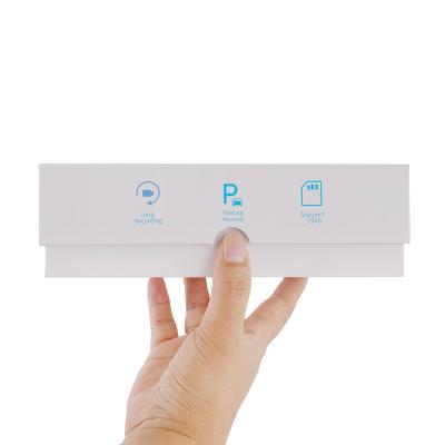China Logo Custom Lid And Base Gift Box White Mobile Phone Packaging Boxes For Vehicle Recorder for sale