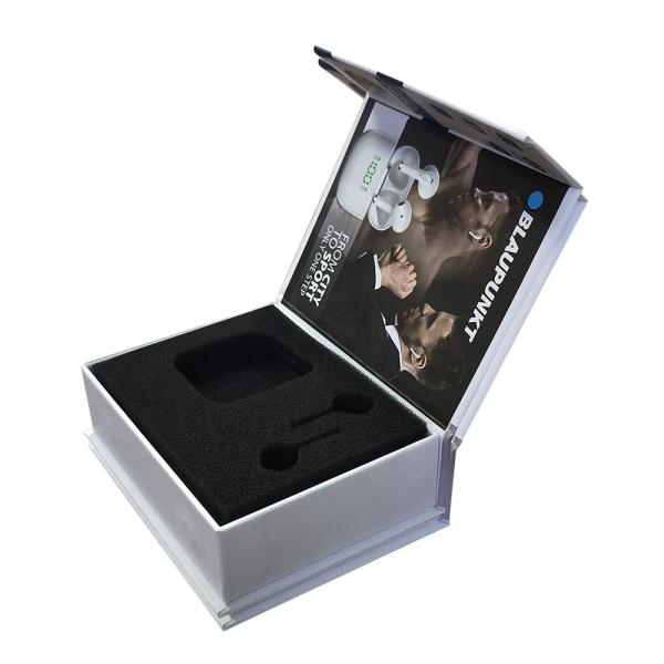 Quality Portable Wireless Bluetooth Earphone Packaging Box , Luxury Magnet Paper Box for sale