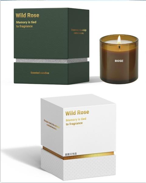 Quality Cardboard Perfume Candle Packaging Box Aromatherapy Art Paper Gift Box For Candle Jar for sale