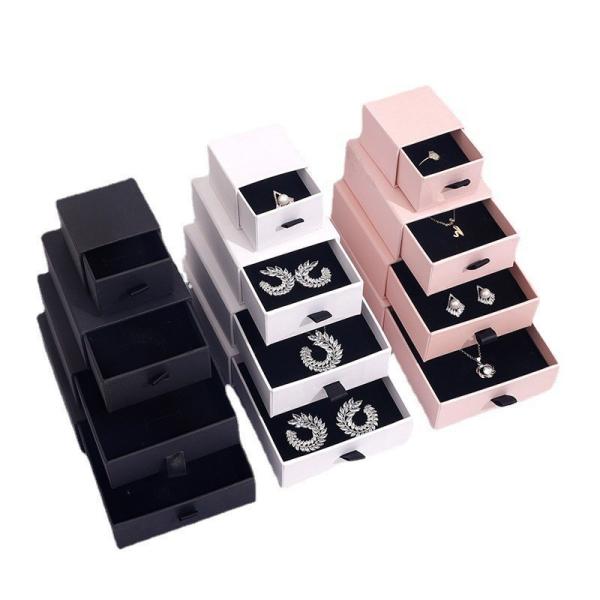 Quality Handmade Sliding Paper Drawer Boxes Eco Friendly Jewelry Packaging Boxes With for sale