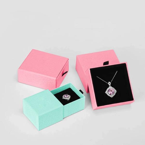 Quality Handmade Sliding Paper Drawer Boxes Eco Friendly Jewelry Packaging Boxes With for sale