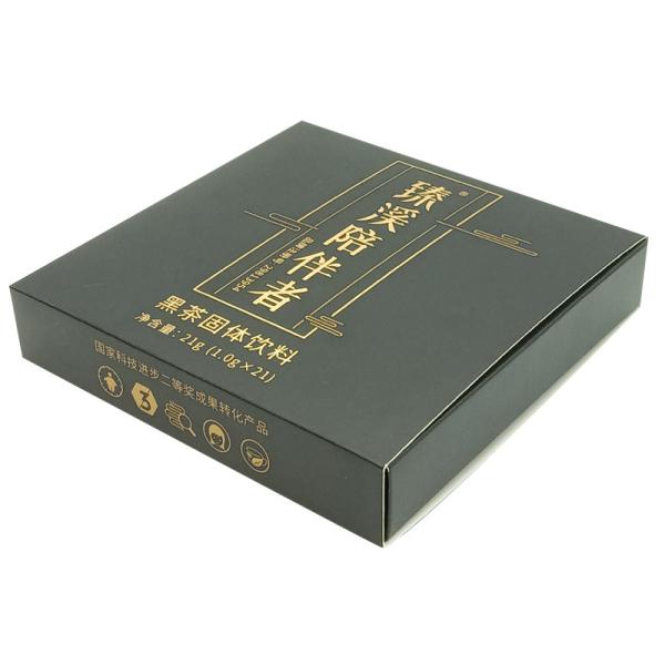 Quality Custom Printing Black Tea Bag Packaging Boxes , Ivory Board Slide Drawer Box for sale