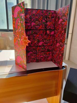 China Custom Advent Calendar Packaging , Cosmetic Magnetic Cardboard Box With 24 Drawers for sale