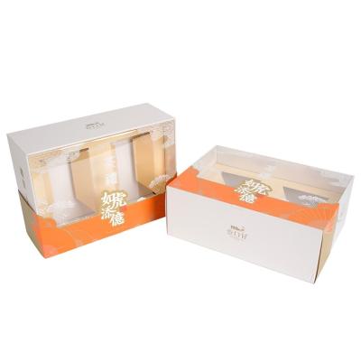 China Custom High Grade Tea Gift Box With Clear Pvc Window Printing Paper Box With Sleeve And Insert Packaging for sale