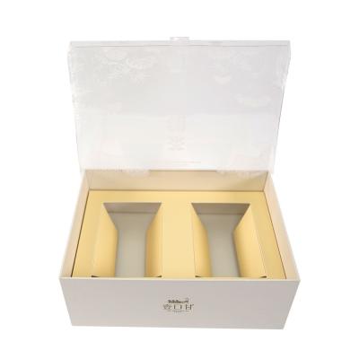 China Custom High Grade Tea Gift Box With Clear Pvc Window Printing Paper Box With Sleeve And Insert Packaging for sale