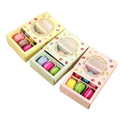 China White Custom Macaron Packaging Boxes , Versatile Donut Packaging Box With Clear Display Window for sale