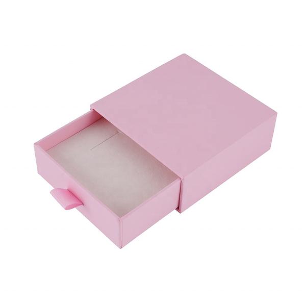 Quality Sliding Pull Out Drawer Boxes Custom Jewelry Packaging Gift Box Hot Silver Logo Ribbon Closure for sale