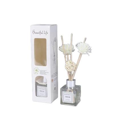 China Custom Design Printed Reed Diffuser Bottles Packaging Box With Inner Tray Gift Box With Clear Window for sale