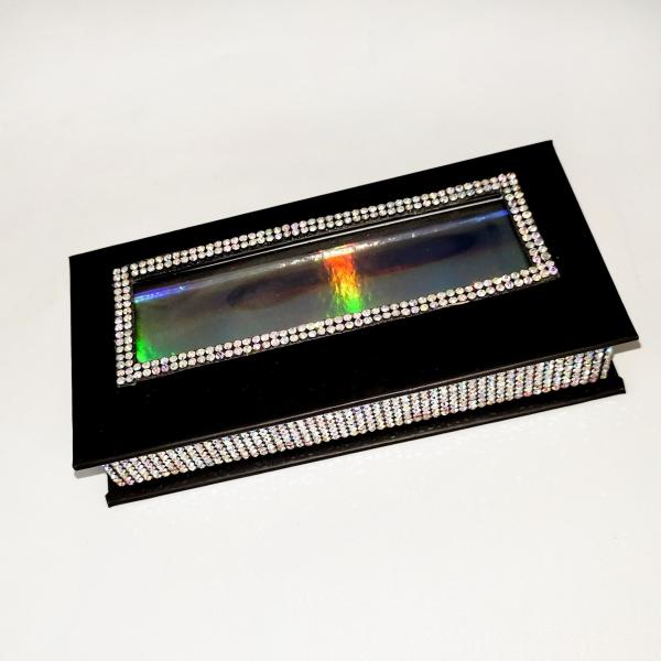 Quality ODM OEM Magnet Gift Box Rhinestone False Eyelash Packaging With Drill for sale