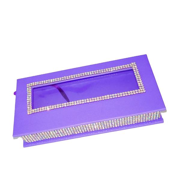 Quality ODM OEM Magnet Gift Box Rhinestone False Eyelash Packaging With Drill for sale