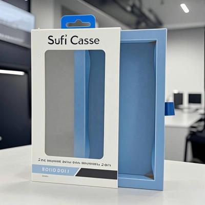 China Customized Logo Mobile Phone Accessories Packaging Box Printed Folding Drawer Gift Box For Phone Case for sale