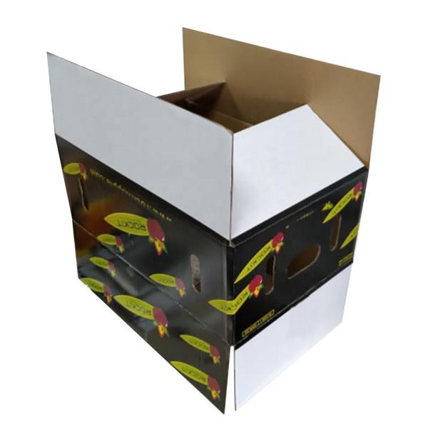 Quality Biodegradable Vegetable Corrugated Boxes , Flat Opening Glass Liquor Bottle Shipping Boxes for sale