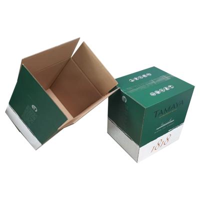 China Large Corrugated Moving Boxes , Collapsible Reusable Shipping Boxes For Beer Beverages for sale