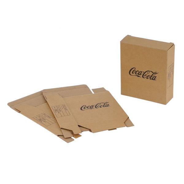 Quality Black Printing Custom Kraft Paper Packaging Box , Eco Friendly Carton Cardboard Box for sale