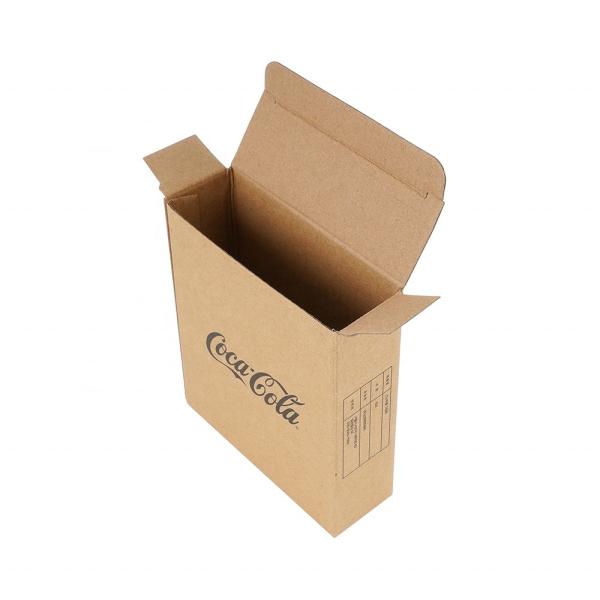 Quality Black Printing Custom Kraft Paper Packaging Box , Eco Friendly Carton Cardboard for sale
