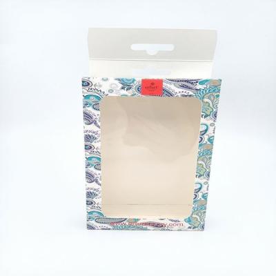 China Personal Care Custom Logo Packaging Box , Transparent Paper Box With Clear Window for sale