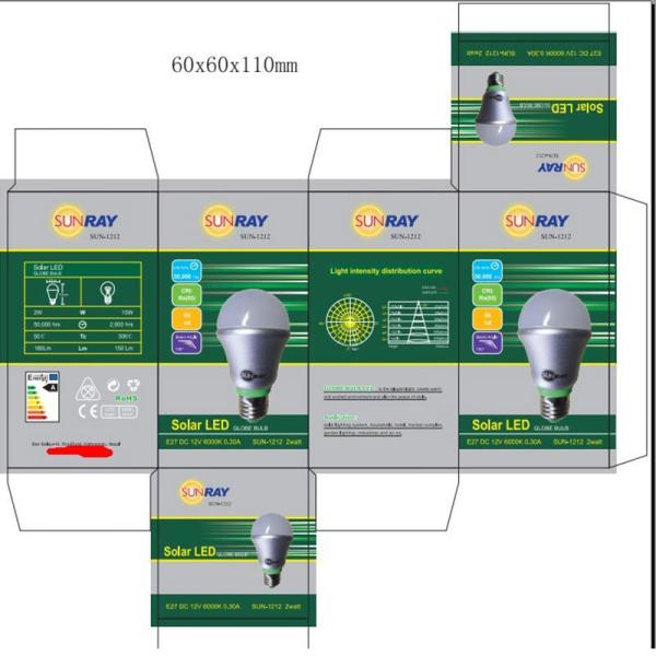 Quality Customized LED Bulb Packaging Box Carton Gray Cardboard Printing Logo Light Tube Box for sale