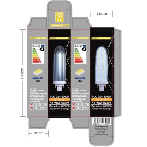 Quality Customized LED Bulb Packaging Box Carton Gray Cardboard Printing Logo Light Tube for sale