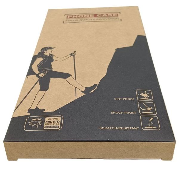 Quality Kraft Paper Tempered Glass Packing Box Recyclable Screen Protector Packaging Box for sale
