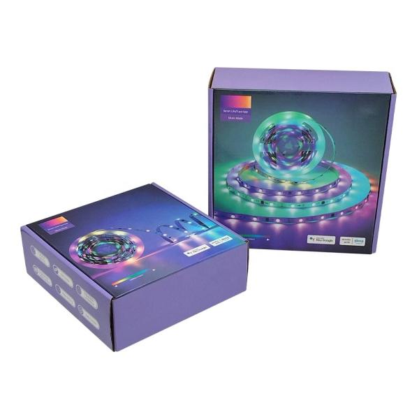 Quality Recyclable Corrugated Cardboard Shipping Boxes Custom Wifi Smart LED Strip Packaging Box for sale