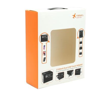 China Eco Friendly Car Charger Packaging Box Custom Paper Boxes With Clear Window for sale