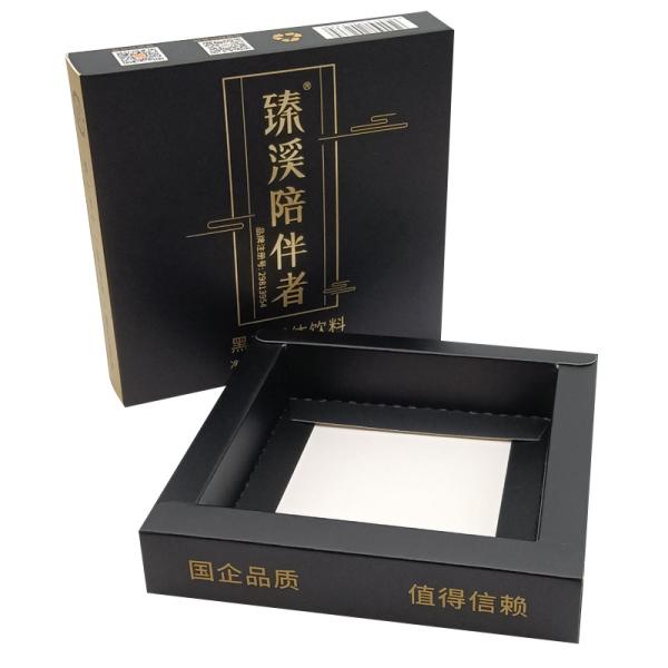 Quality Custom Printing Black Tea Bag Packaging Boxes , Ivory Board Slide Drawer Box for sale