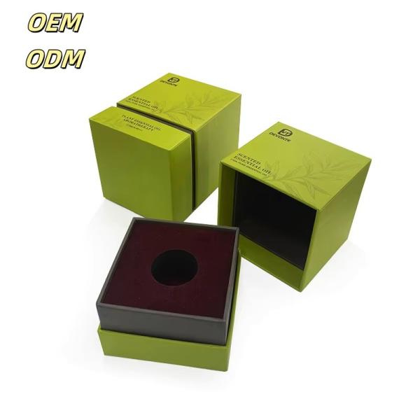 Quality Size Custom Jar Candle Boxes Gold Foil Stamping Embossing Scented Candle Gift Box With Insert for sale