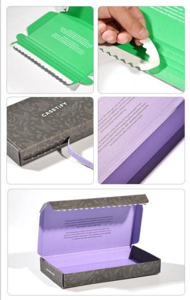 Quality Recycled Corrugated Paper Box Self Sealing Shipping Paper Box Custom Zipper for sale