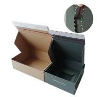 Quality Recycled Corrugated Paper Box Self Sealing Shipping Paper Box Custom Zipper for sale