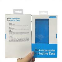 China Recycled Materials Phone Case Packaging Drawer Box with Embossing and Sponge Lining for Consumer Electronics for sale