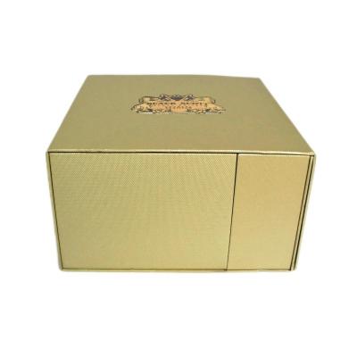 China ODM Stijve de Gift van de Wijnfles Verpakking met Dubbel Binnentray metal logo Te koop