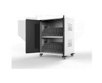 China 30 Port Chromebook Laptop Charging Cabinet ABS Plastic Interlayer Charging Cart 720x530x940mm for sale