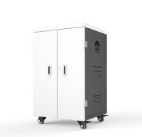 China AC 42pcs Lockable Tablet Charging Cabinet Station with 3 Shelves and Galvanized Steel Construction for sale